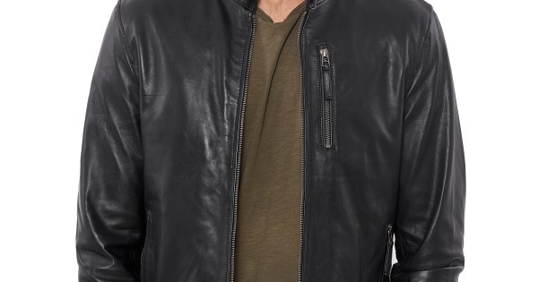ECHO SHEEP BLACK - AUTHENTIC BLACK MENS LEATHER JACKET